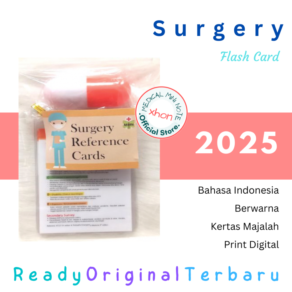Jual ORIGINAL TERBARU Surgery Flash Card | Medical Mini Card Bedah ...