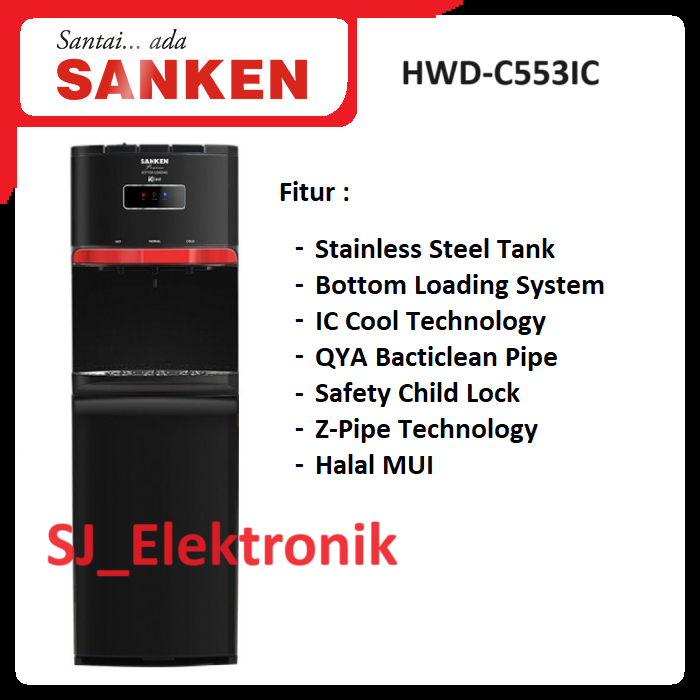 Jual SANKEN HWD-C553IC Dispenser Galon Bawah | Bottom Galon HWD C553 | Shopee Indonesia