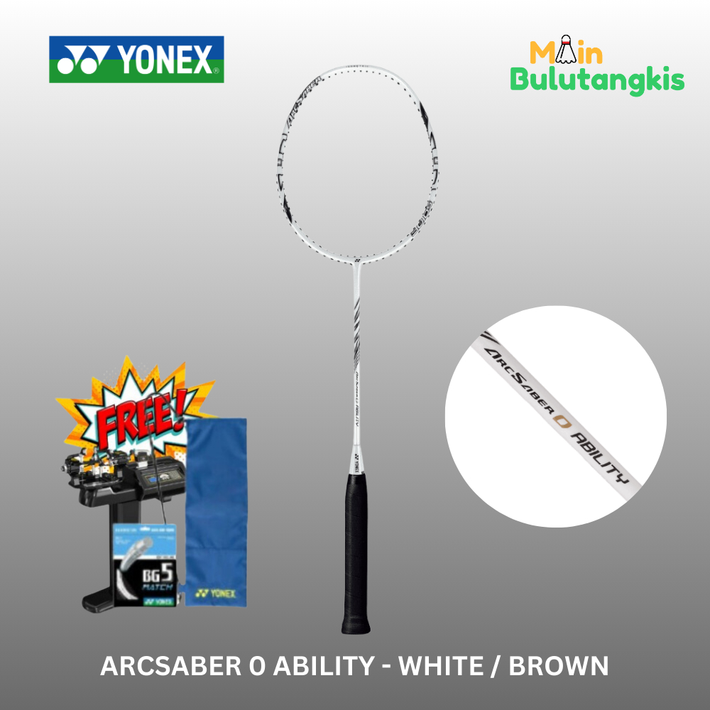 Jual Raket Badminton Yonex Arcsaber 0 Ability WHITE / BROWN | Shopee Indonesia