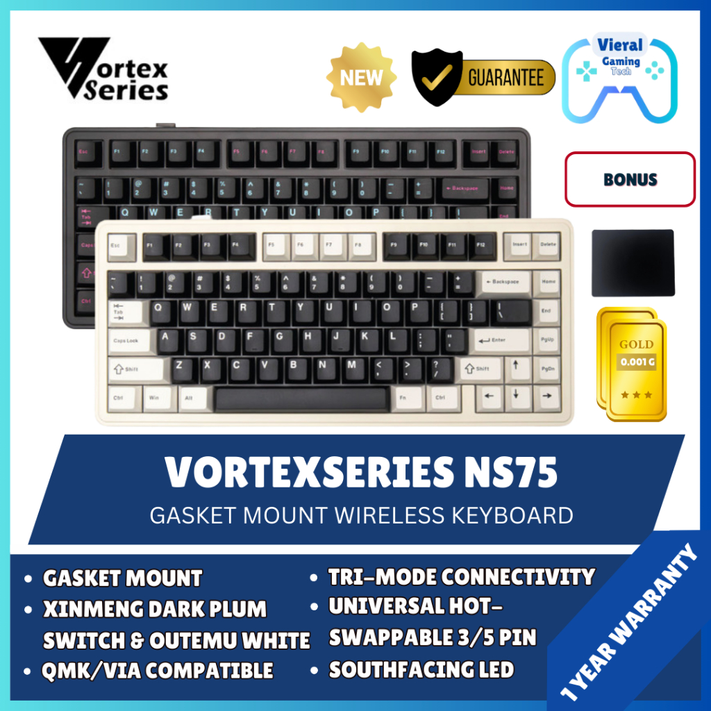 Jual VortexSeries Vortex NS75 / NS-75 / NS 75 3in1 Connection Keyboard ...