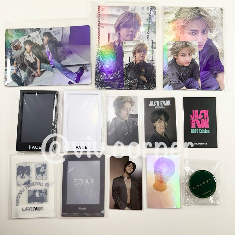 Jual [READY] BTS Official PC POB Weverse - Jungkook JK, Taehyung V Layover, Jimin Face, Jhope ...