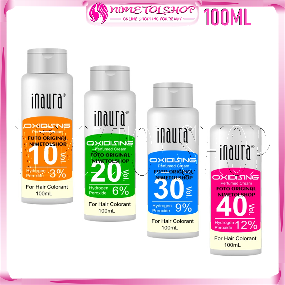 Jual INAURA Oxidising Perfumed Cream 100ml Hair Color Bleaching Oxydant ...