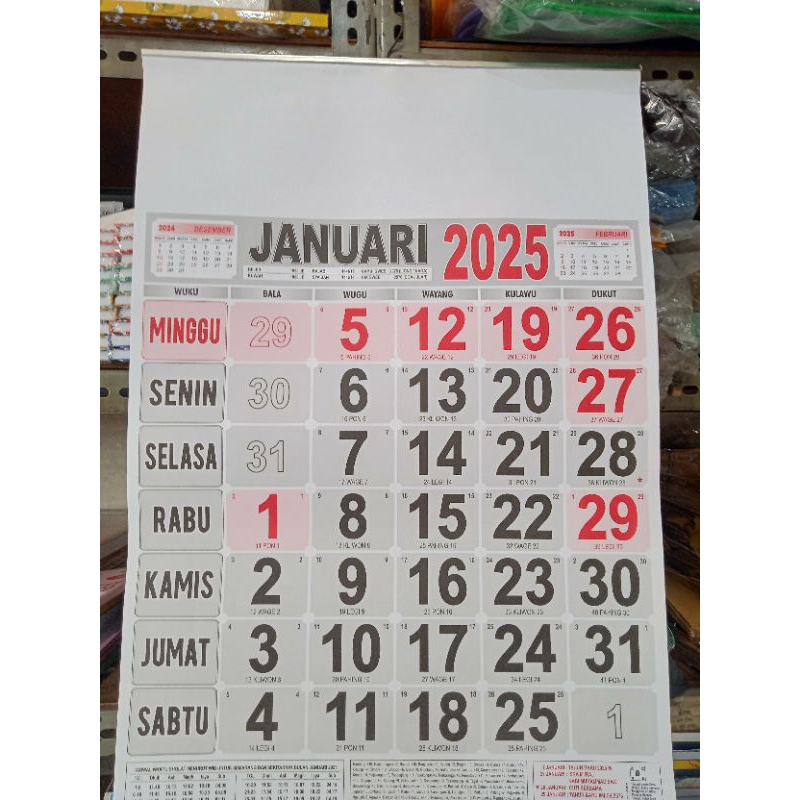 Jual kalender besar ukuran 65 x45 cm | Shopee Indonesia