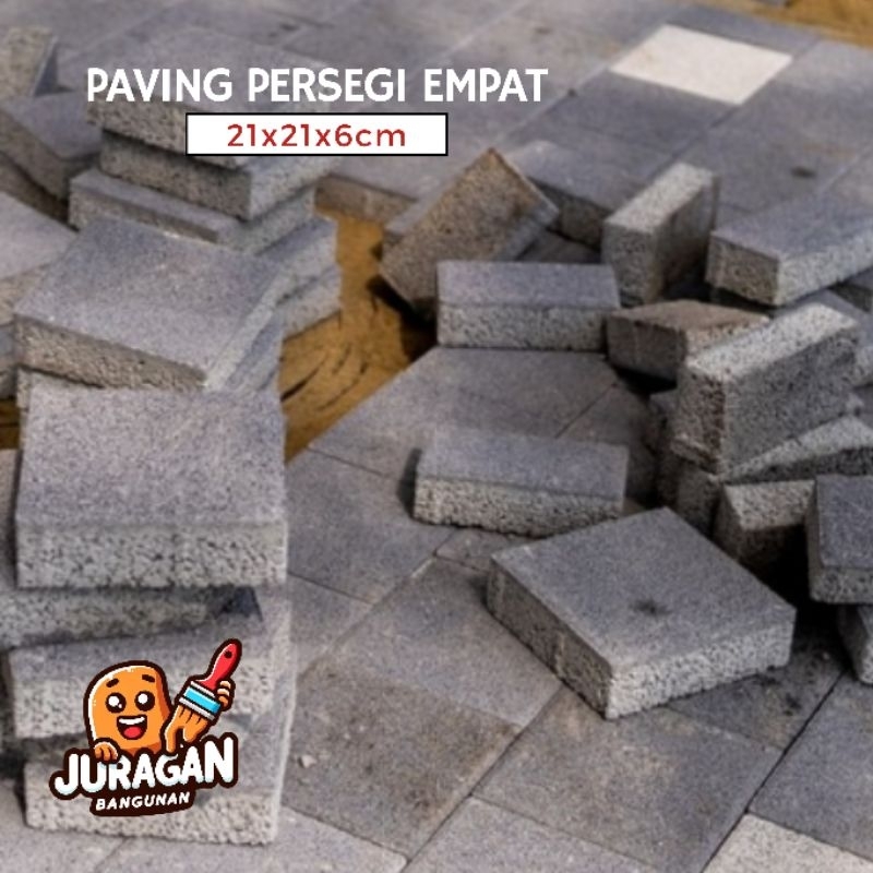 Jual Paving Block Persegi Empat 21x21x6cm | Conblock Kotak | Paving ...