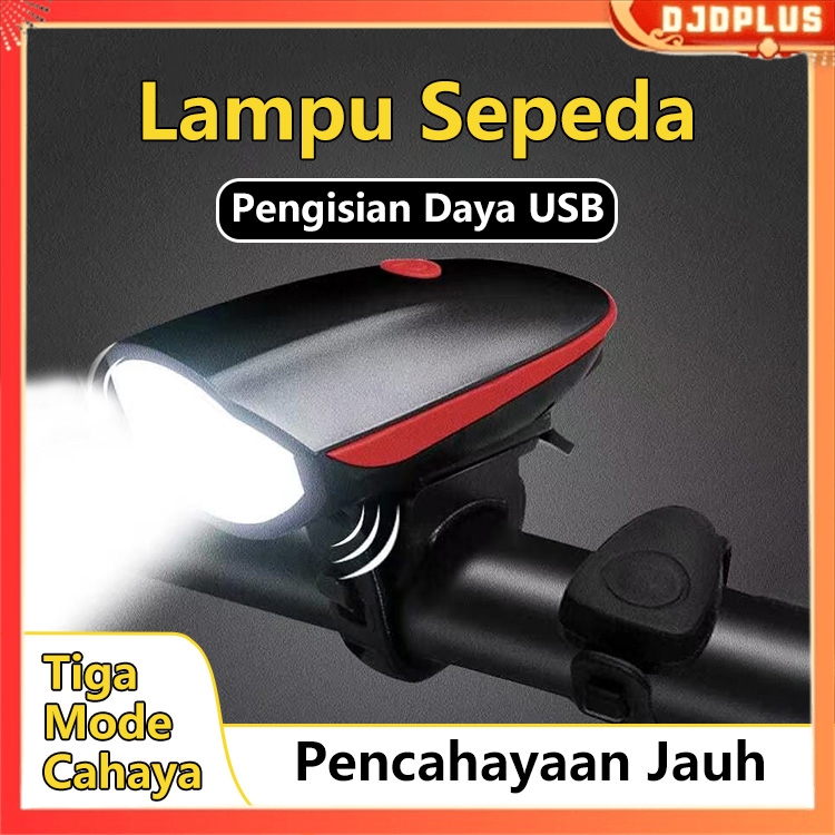 Jual DJDPlus Lampu Depan Sepeda XPG LED 250 Lumens 7588 + Klakson ...