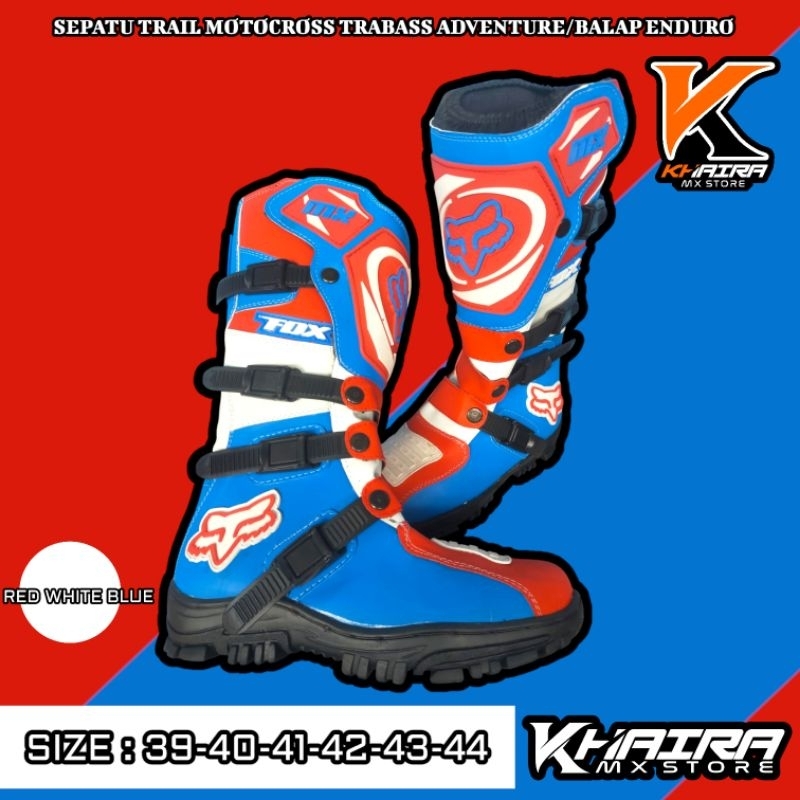 Jual Sepatu Trail Cross MX Adventure Trabas Lokal premium Logo Terbaru ...