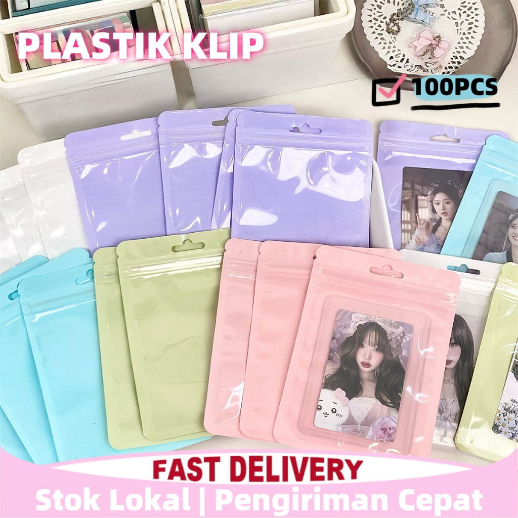 Jual 100pcs Plastik Ziplock Lucu Pink Zip Lock Macaron Color Plastik ...