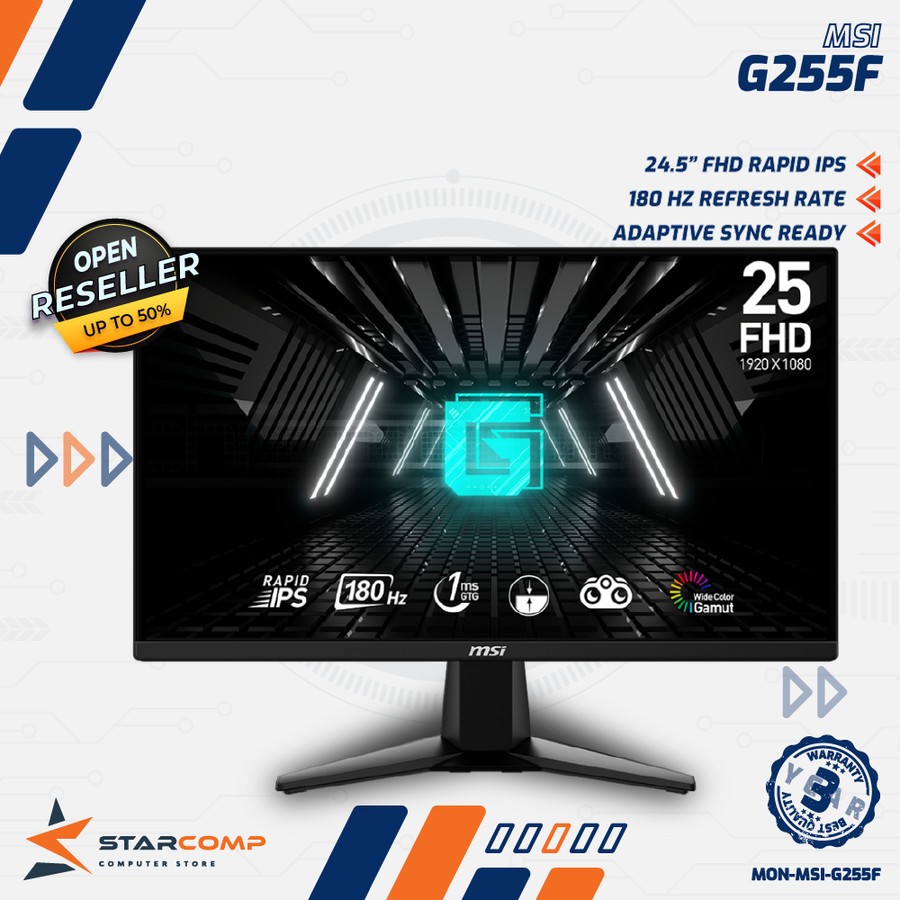 Jual MSI G255F Gaming Monitor 25" IPS 180Hz 1ms FHD G 255 F | Shopee ...