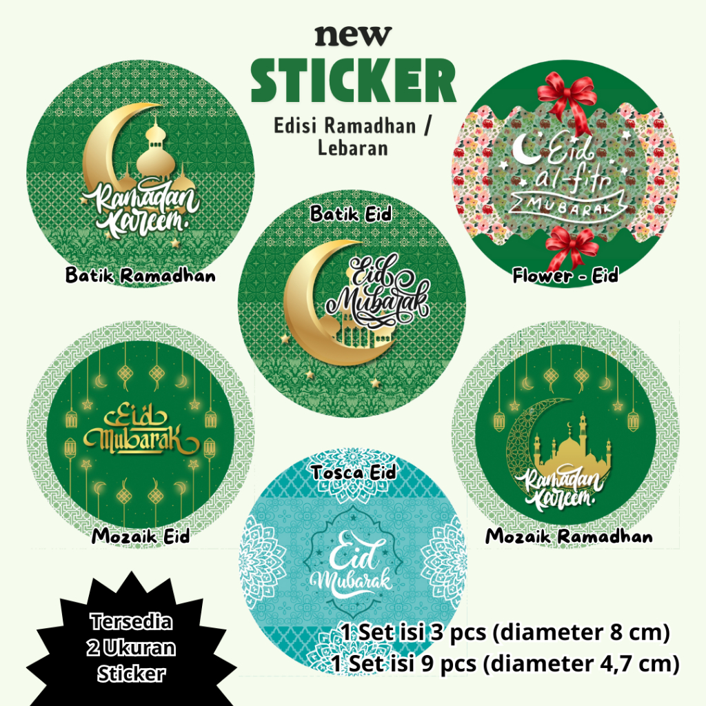 Jual Stiker Label Toples Lebaran dan Ramadhan - Sticker Hampers Idul ...
