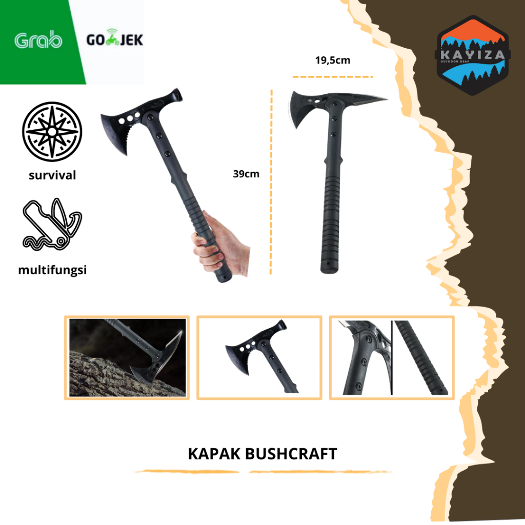 Jual [COD]Kapak Kayu Dual Blade Tomahawk Stainless Steel - Kapak ...