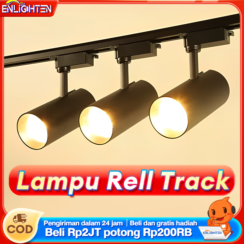 Jual Lampu Rel Track led sorot Lampu sorot LED jalur spotlight COB 50W ...