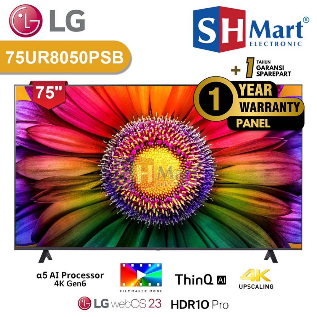 Jual SMART TV LG 75 INCH 75UR8050PSB / 75UT8050PSB 4K SMART UHD AI ...