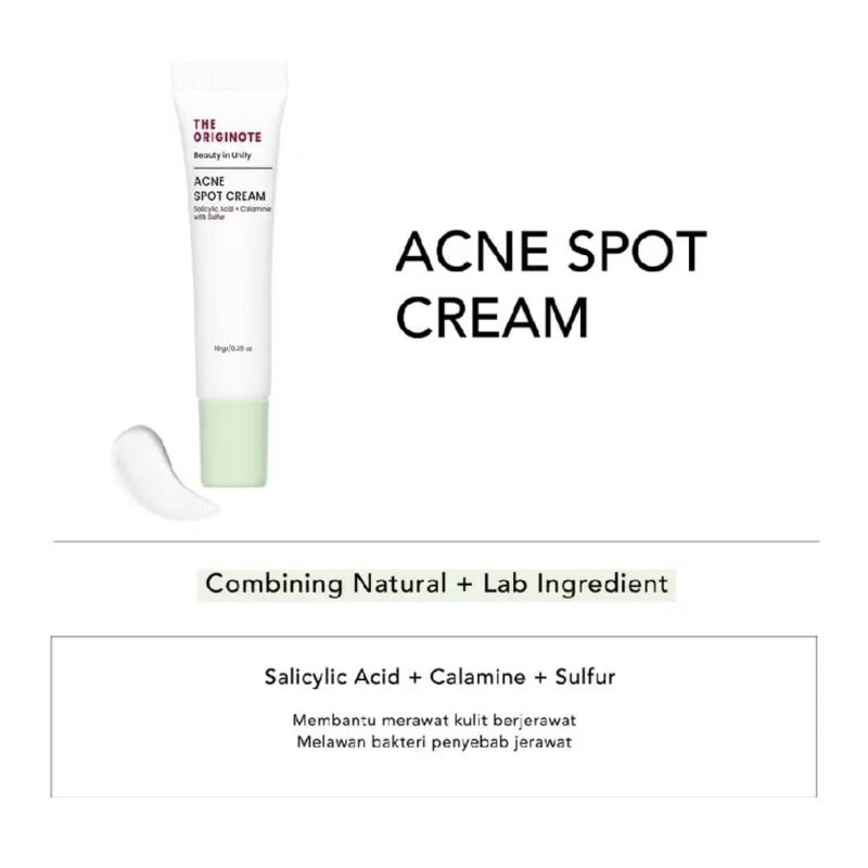 Jual The Originote Acne Spot Cream Salicylic Acid + Calamine Sulfuric ...