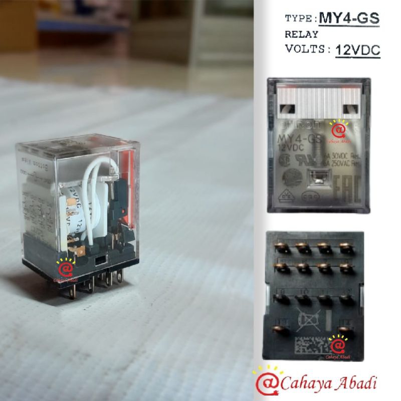 Jual OMRON Relay MY4-GS 12V DC ASLI ORIGINAL / Relay MY4 12VDC OMRON ORI | Shopee Indonesia