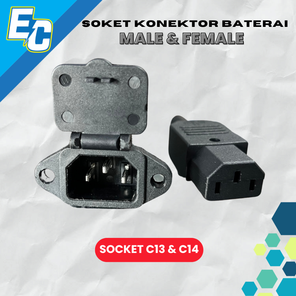 Jual Socket Soket C13 Female & C14 Male | Shopee Indonesia