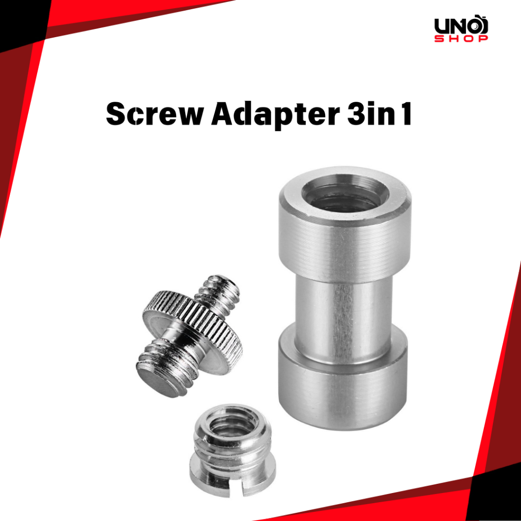Jual Screw Adapter 3 in 1 Baut Female To Male 1-4 3-8 Inch Mount Spigot ...