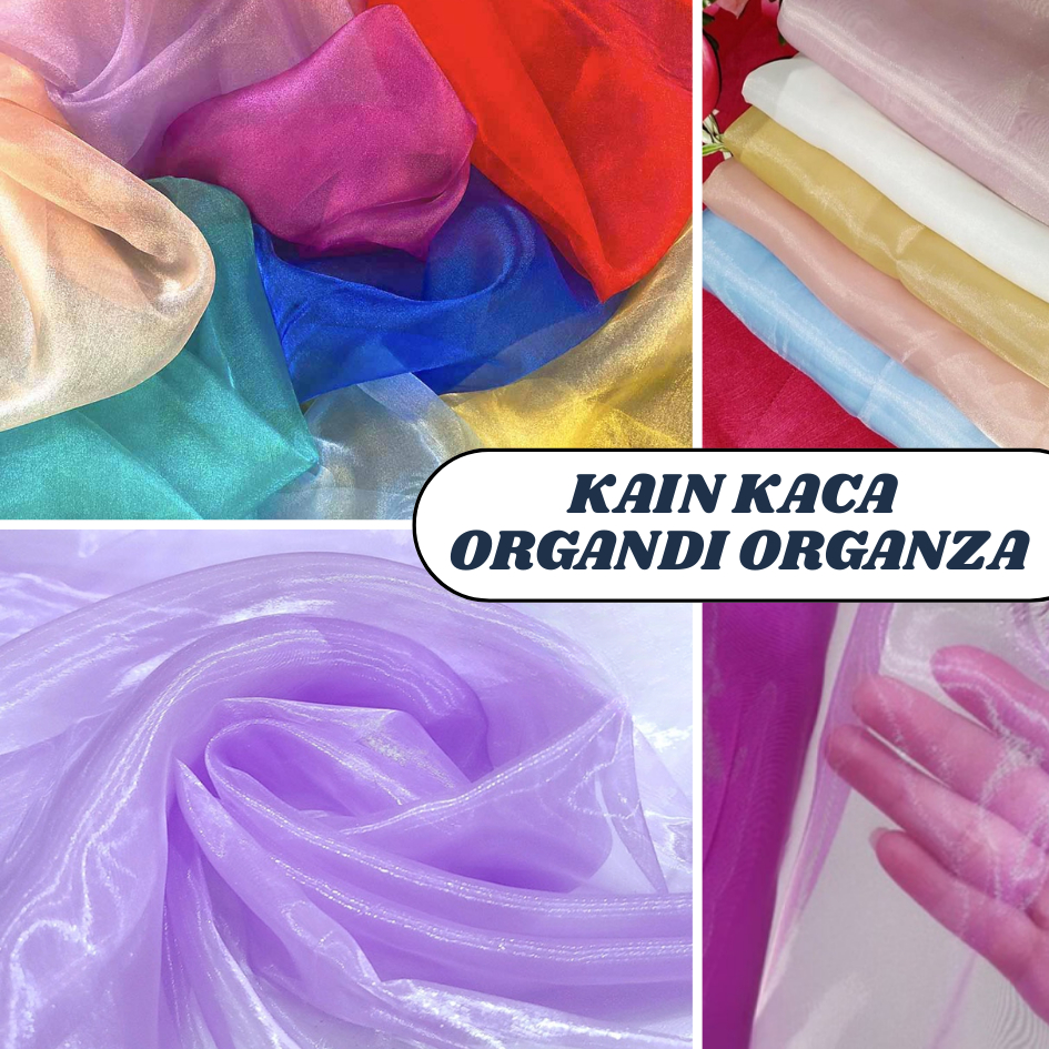 Jual KAIN KACA / ORGANZA / ORGANDI LEBAR 150 CM DAN PANJANG (PEMBELIAN ...