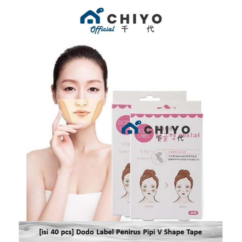 Jual CHIYO Living - [isi 40 pcs] Dodo Label Penirus Pipi V Shape Tape Pengencang Korea Viral ...