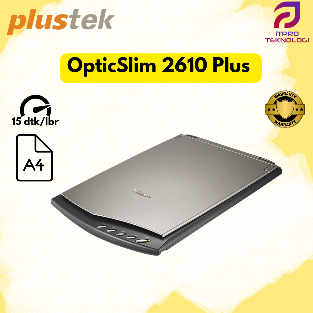 Jual Plustek Scanner OpticSlim 2610 Plus --> 15 detik per lembar (A4 ...