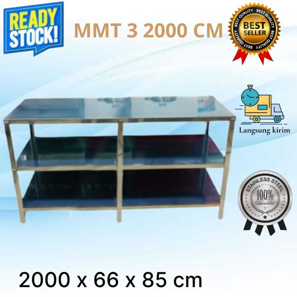 Jual Meja Dapur Stainless Panjang 2 Meter Meja Prepare Baking Meja ...