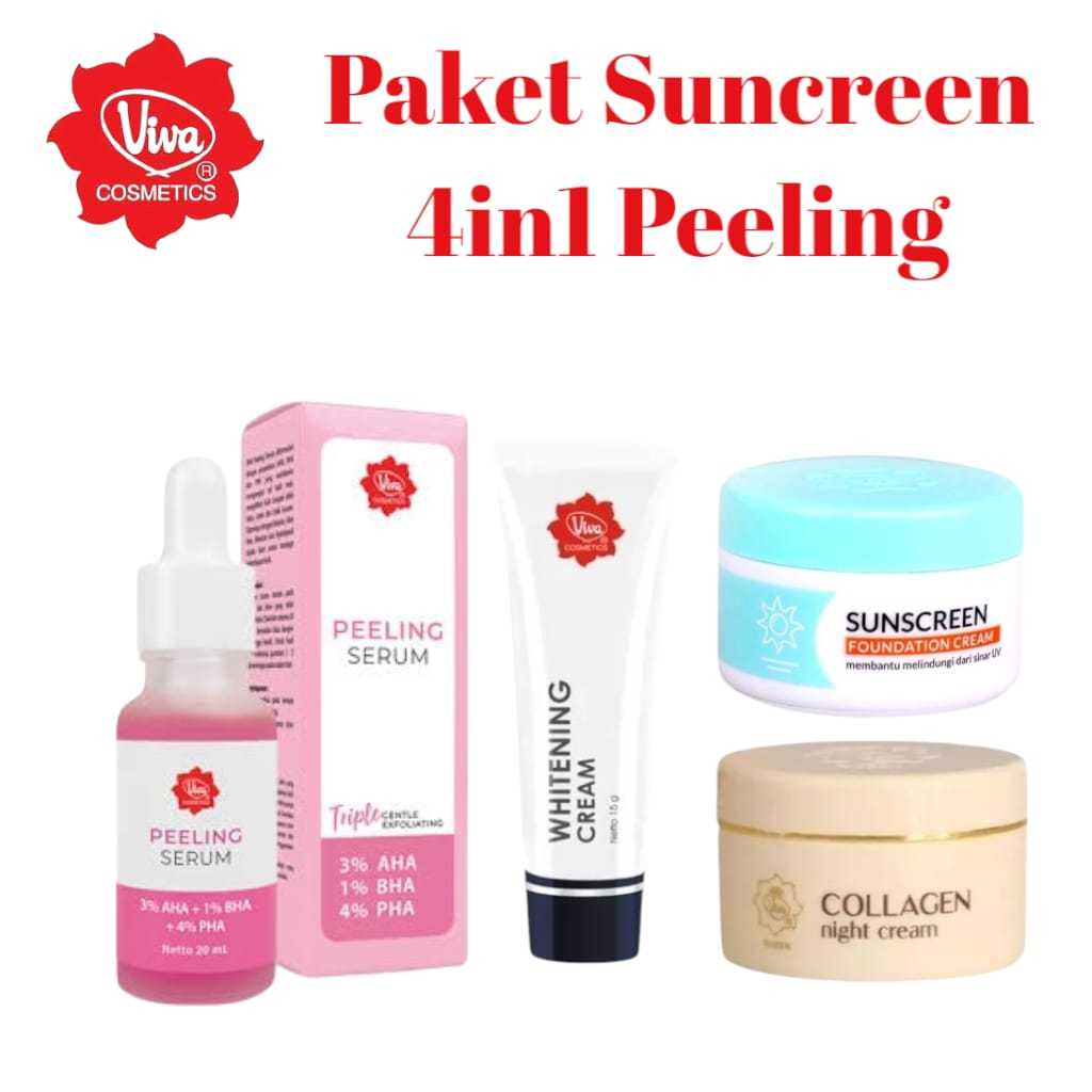 Jual VIVA PAKET SUNSCREEN PEELING 4IN1 ~ 100% ORIGINAL VIVA | Shopee ...