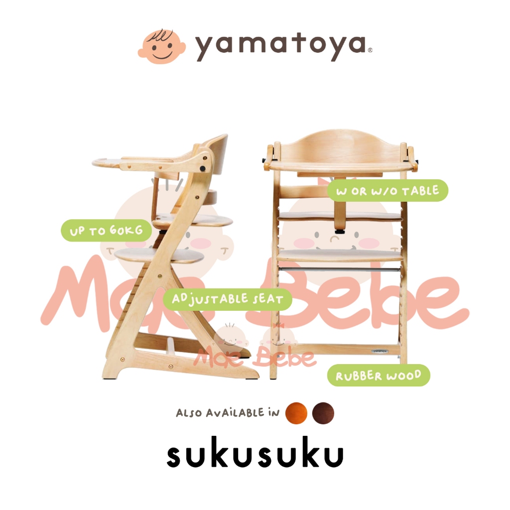 Jual Yamatoya Sukusuku Chair Plus Table Highchair Kayu Kursi Makan Anak Dengan Meja Serbaguna ...
