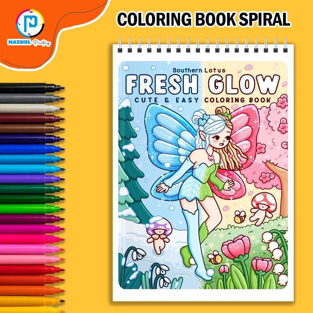 Jual Fresh Glow by Southern Lotus Coloring Book Buku Mewarnai spiral ...