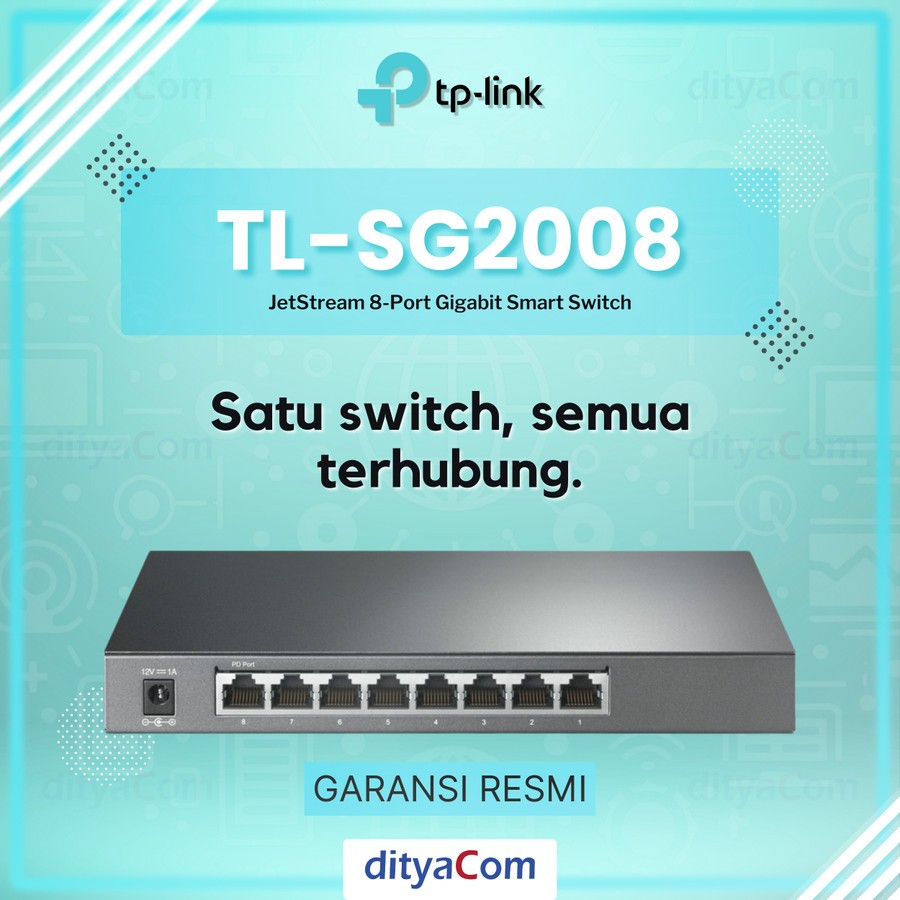 Jual TP-LINK TL-SG2008 8-PORT GIGABIT SMART SWITCH | Shopee Indonesia