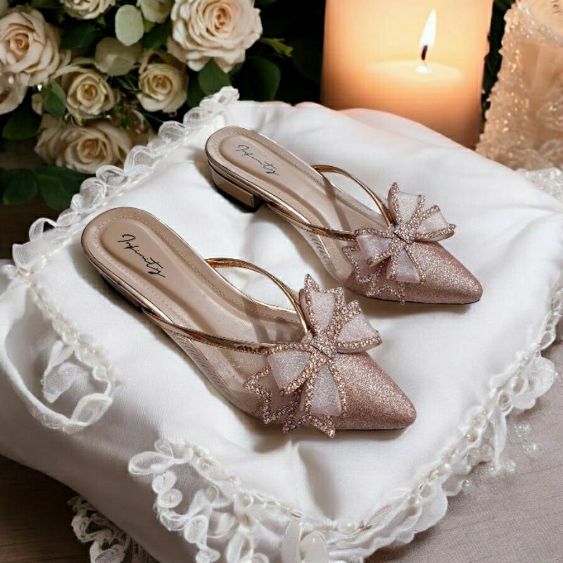 Jual sandal mules 3cm INFINITY JN_354 heels elegan wedding shoes ...