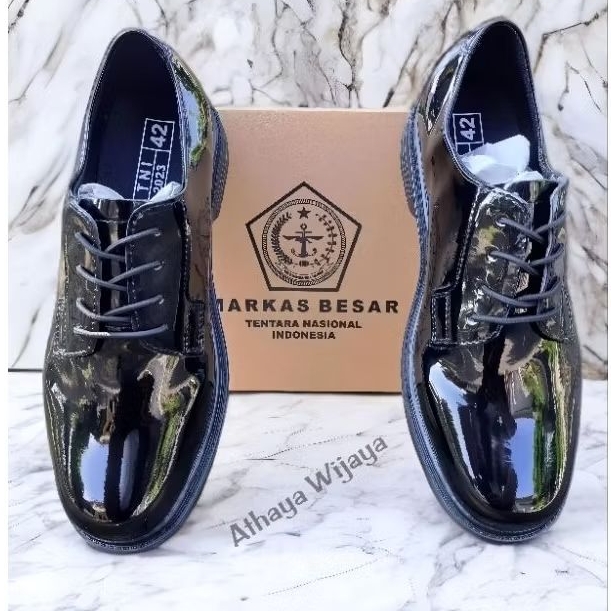 Jual Sepatu PDH Kilap Jatah MABES TNI AD Original Kulit Asli | Shopee ...