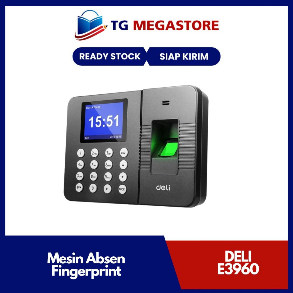 Jual Mesin Absen Fingerprint Deli Silver - E3960 | Shopee Indonesia