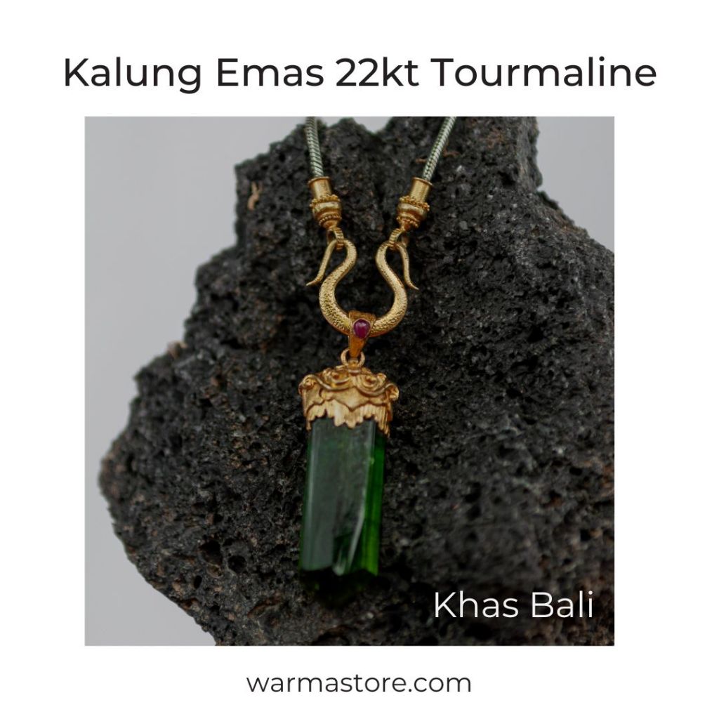 Jual Kalung Emas 22k Turmalin Rubi Khas Bali | Shopee Indonesia