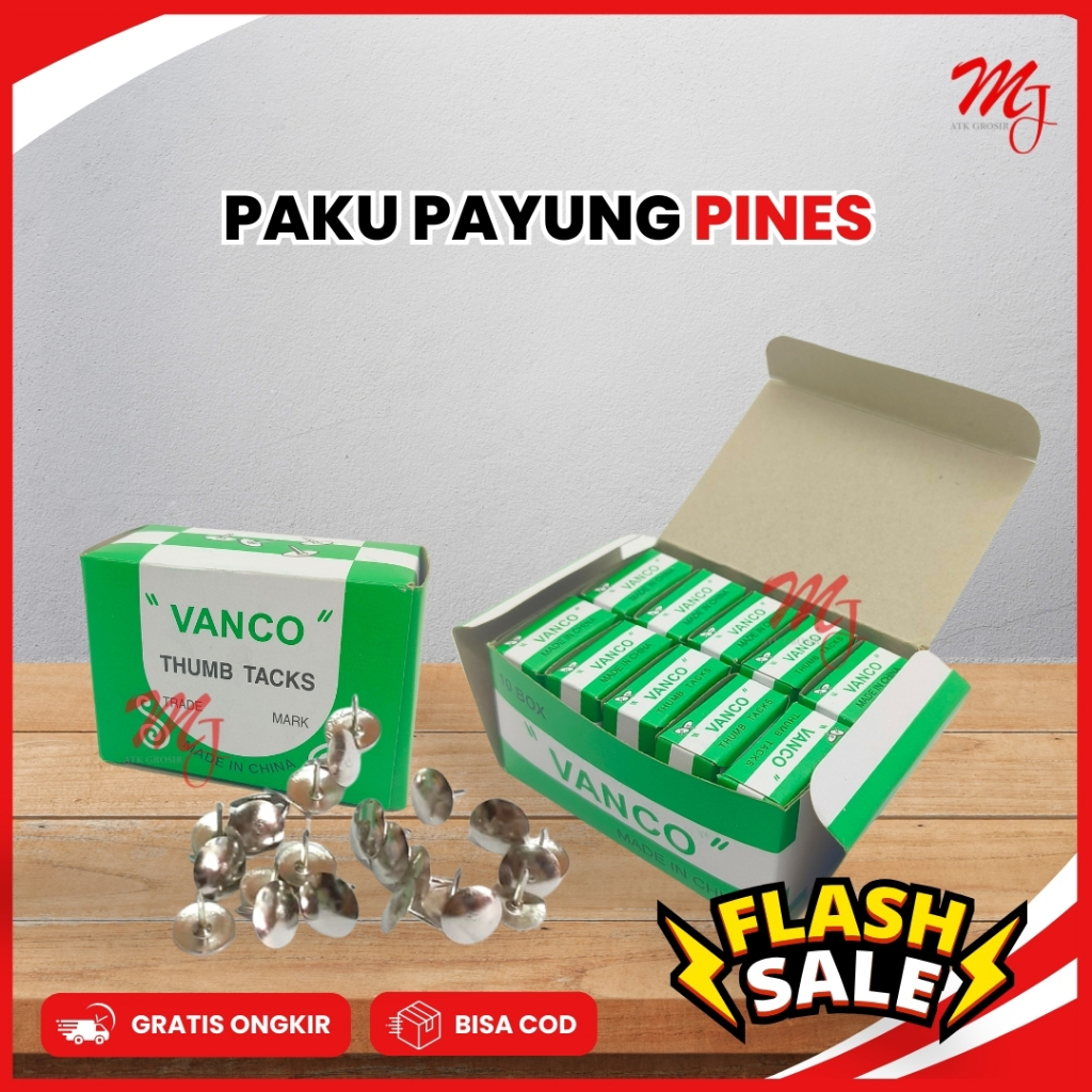 Jual (1 box Besar) Paku Payung PINES / Thumb Tacks PINES Bentuk Jamur ...