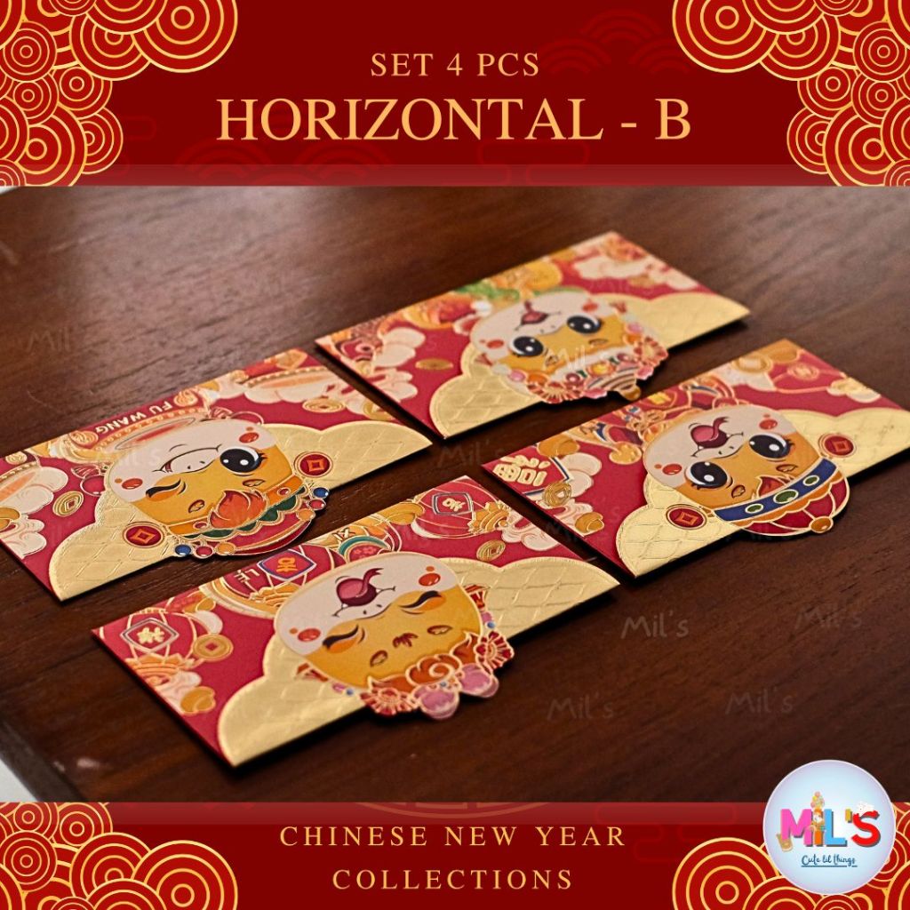 Jual [ CUTE MIL'S ] ANGPAO TIDUR HORISONTAL IMLEK MERAH EMAS RED GOLD ...
