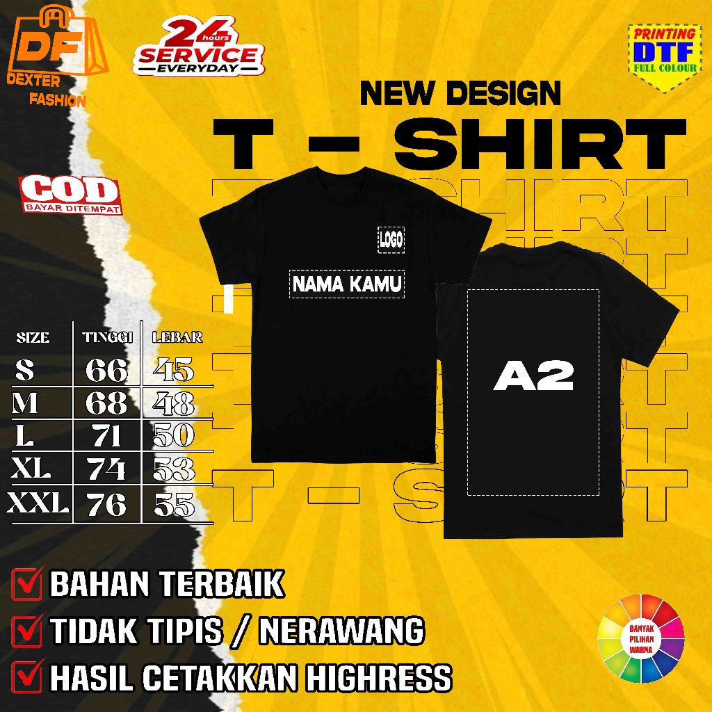 Jual DEXTER CUSTOM - KAOS BEBAS DESAIN BISA GAMBAR,FOTO,LOGO DAN NAMA KAMU - KAOS CUSTOM A7+A2 ...
