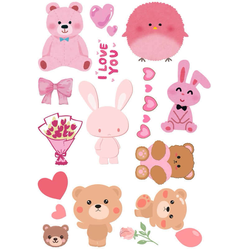 Jual stiker lucu aesthetic tema pink murah | Shopee Indonesia