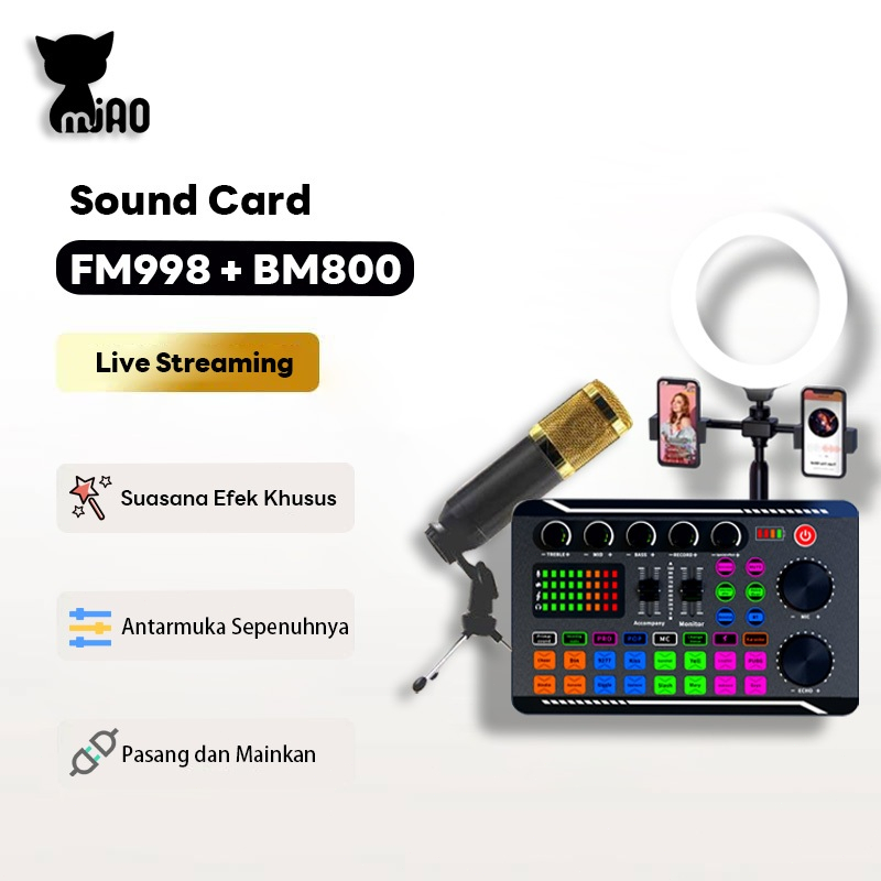 Jual Sound card Bluetooth live streaming lengkap F998 full set ...