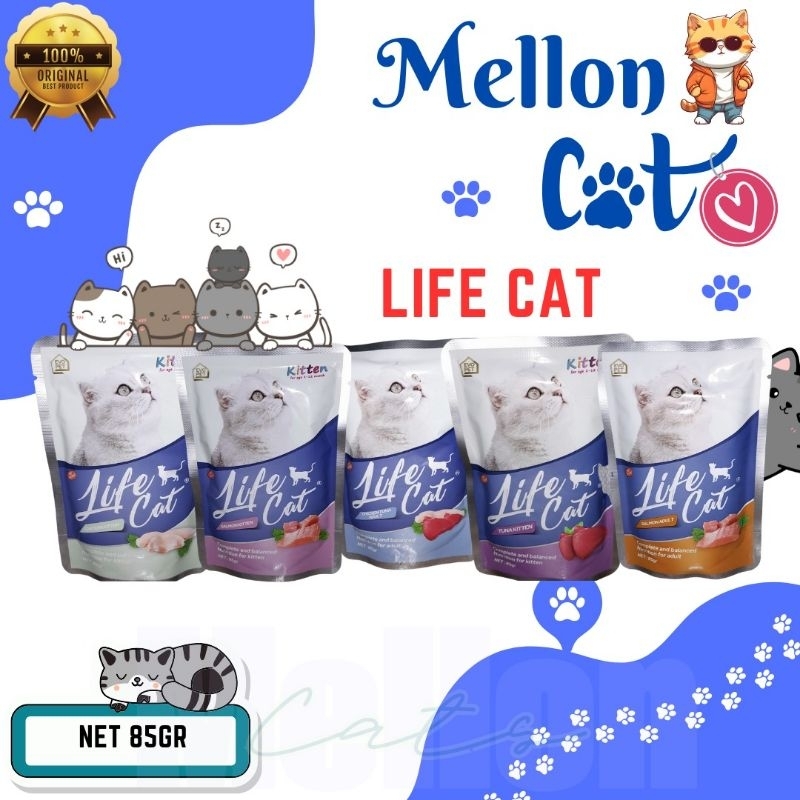 Jual Life Cat Pouch Adult Kitten Salmon Chicken Tuna Wet Food Makanan ...