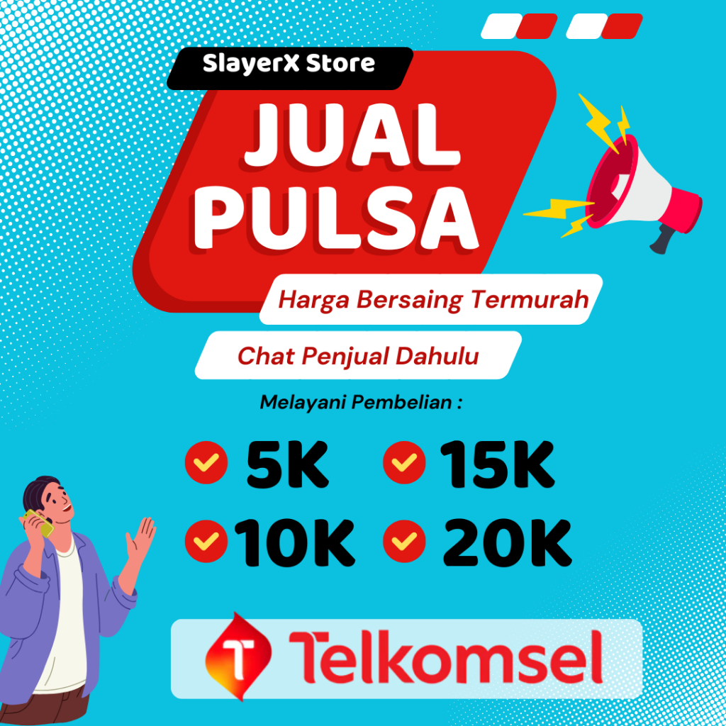Jual Pulsa Telkomsel Nominal 5K,10K,15K,20K (Chat Penjual Dahulu Sebelum Membeli) | Shopee Indonesia