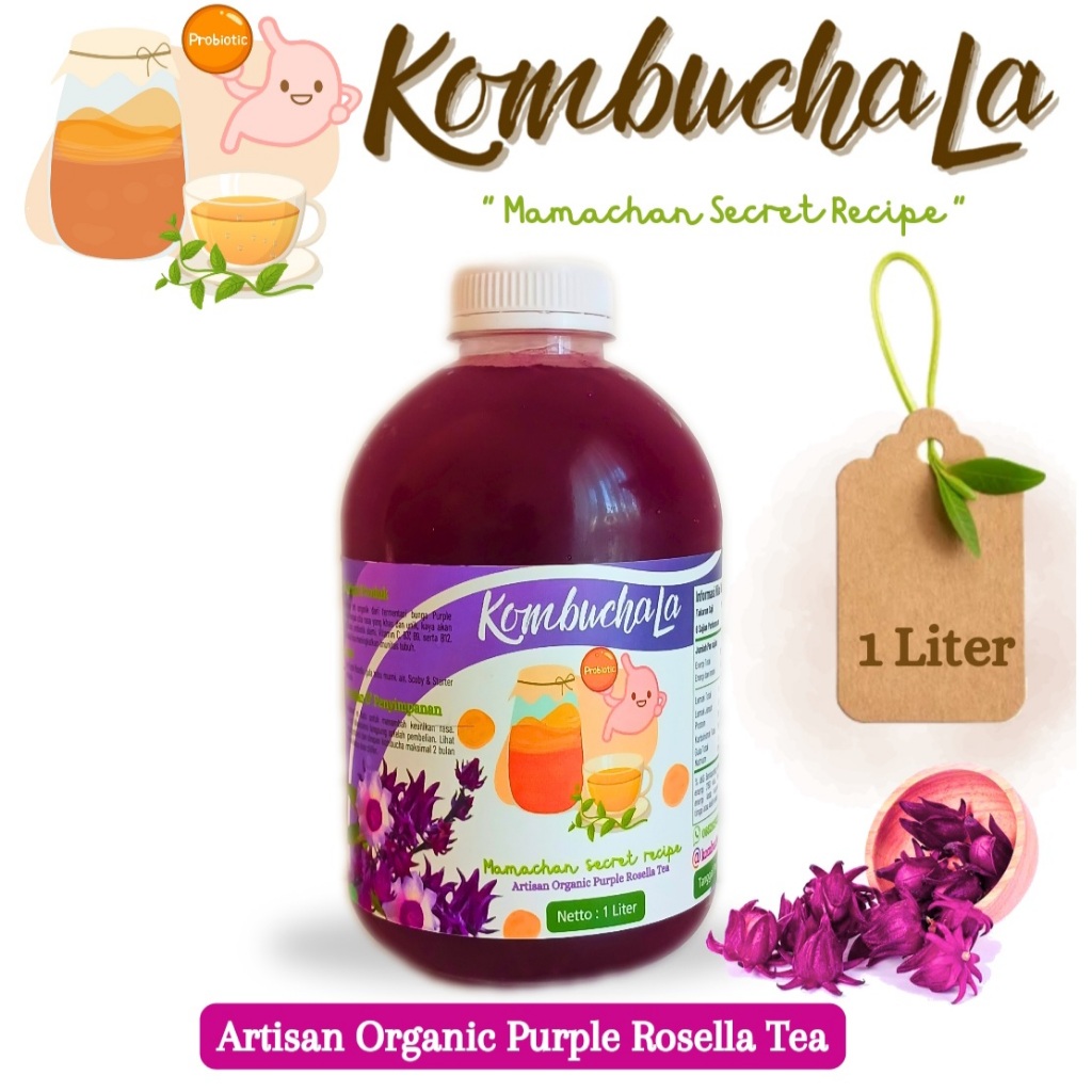 Jual Kombucha La Purple Rosella Probiotic Organic Tea | Shopee Indonesia