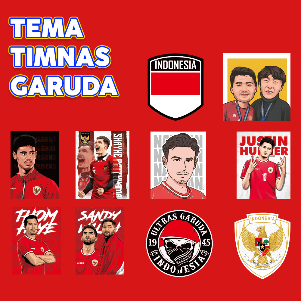 Jual SABLON SETRIKA SATUAN TEMA TIMNAS GARUDA VOL.1 / SABLON DTF ...