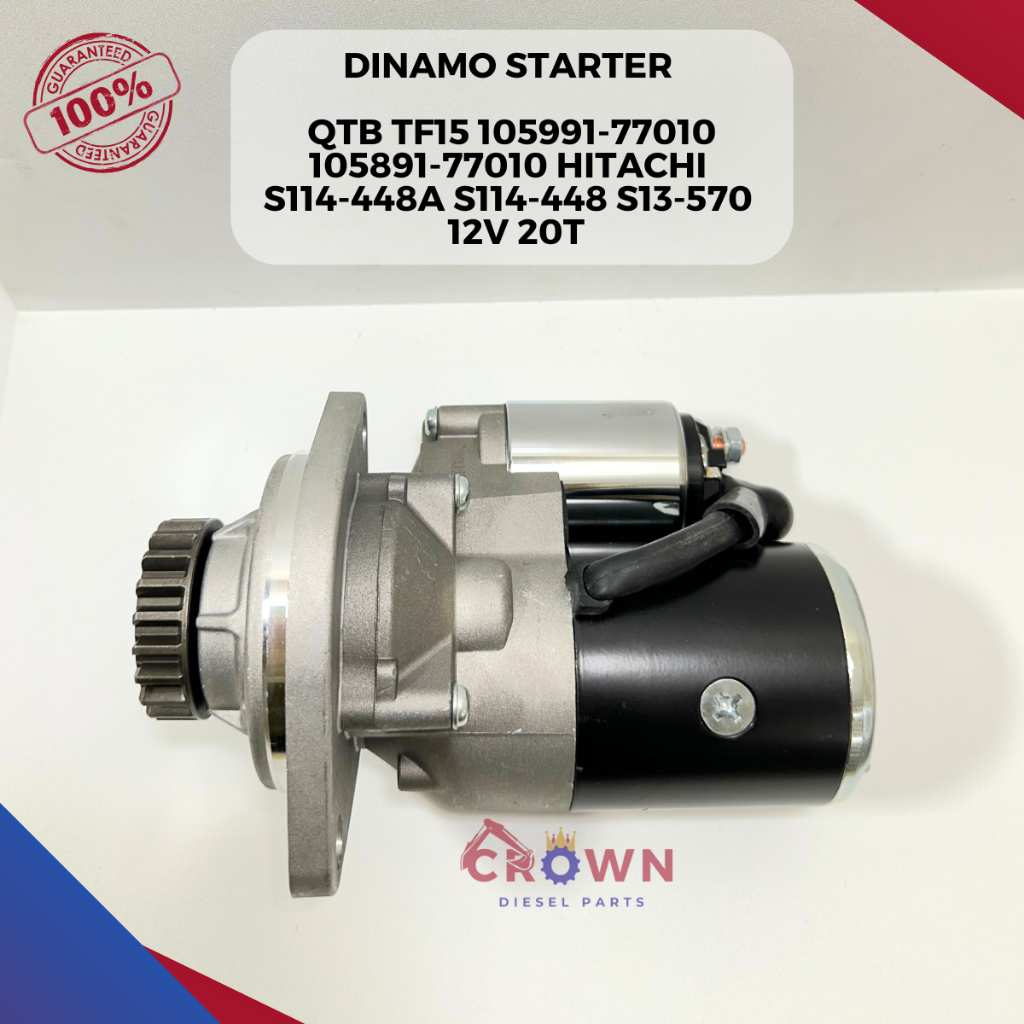 Jual Dinamo Starter QTB TF15 105991-77010 105891-77010 Hitachi S114 ...