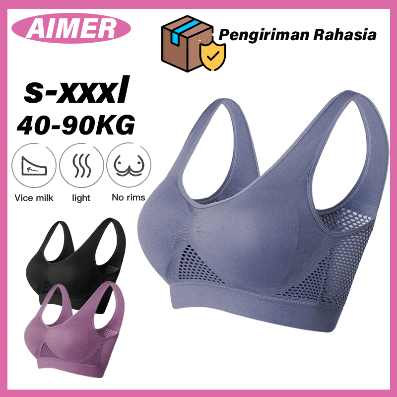 Jual AIMER Sport Bra Jumbo Push Up Bra Yoga Bh Bra Olahraga Tanpa ...