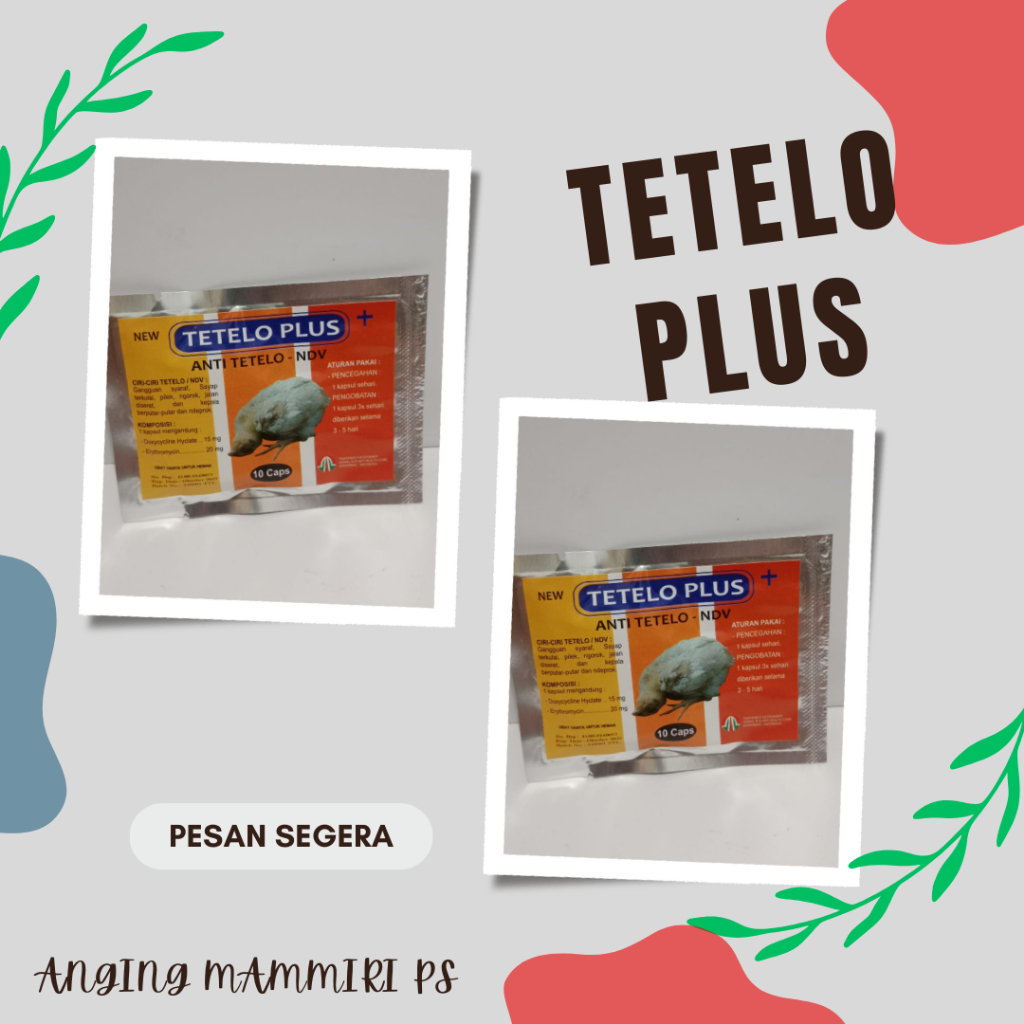 Jual TETELO PLUS (10 KAPSUL - Anti Tetelo NDV Obat Ayam Unggas Kepala ...