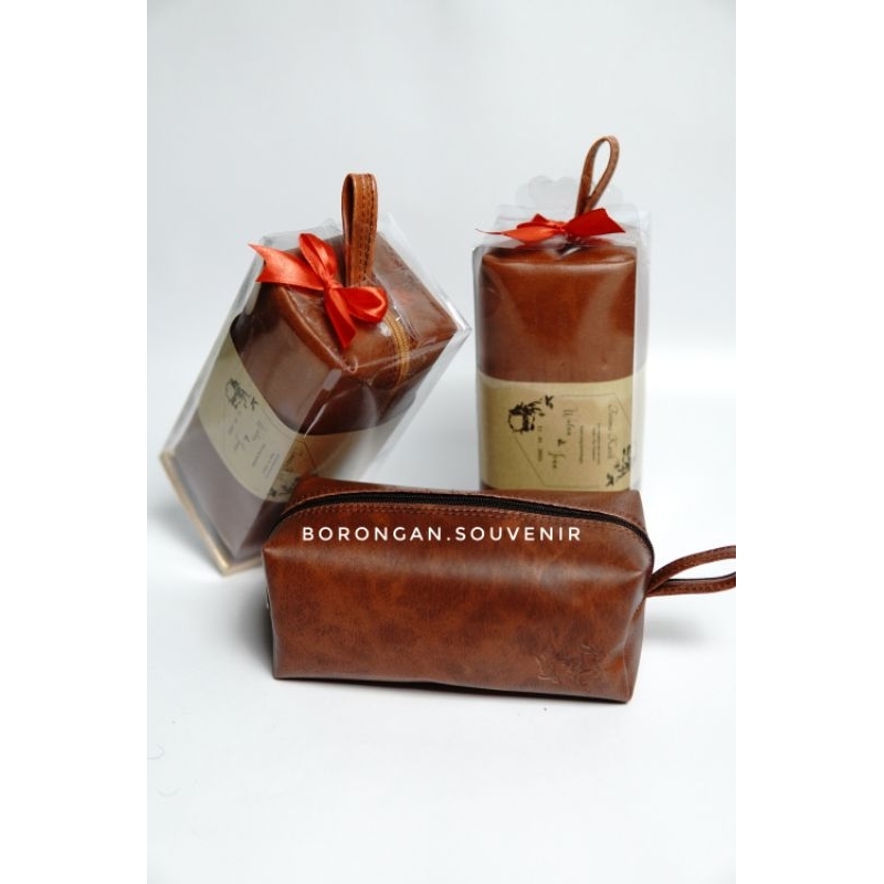 Jual SOUVENIR PERNIKAHAN BOXY POUCH VINTAGE UKURAN +-20X8X8 CM MINIMAL ...