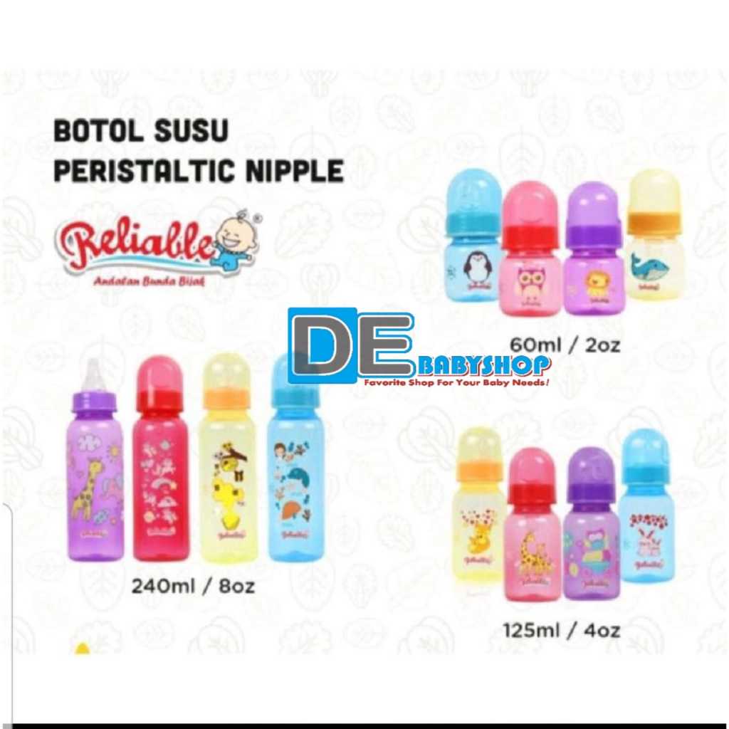 Jual Reliable Botol Susu BPA FREE - Botol Susu Warna Nipple Pelistatik ...