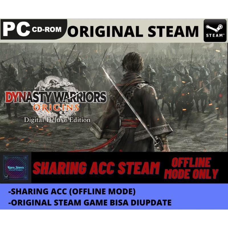 Jual DYNASTY WARRIORS ORIGINS PC Game Sharing Steam Original | Shopee ...