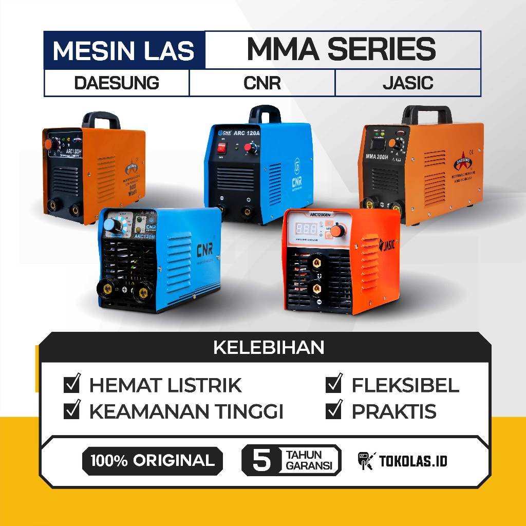Jual Mesin Las Besi Stainless 450 900 Watt Daesung ARC 120 SE 120 H CNR ...