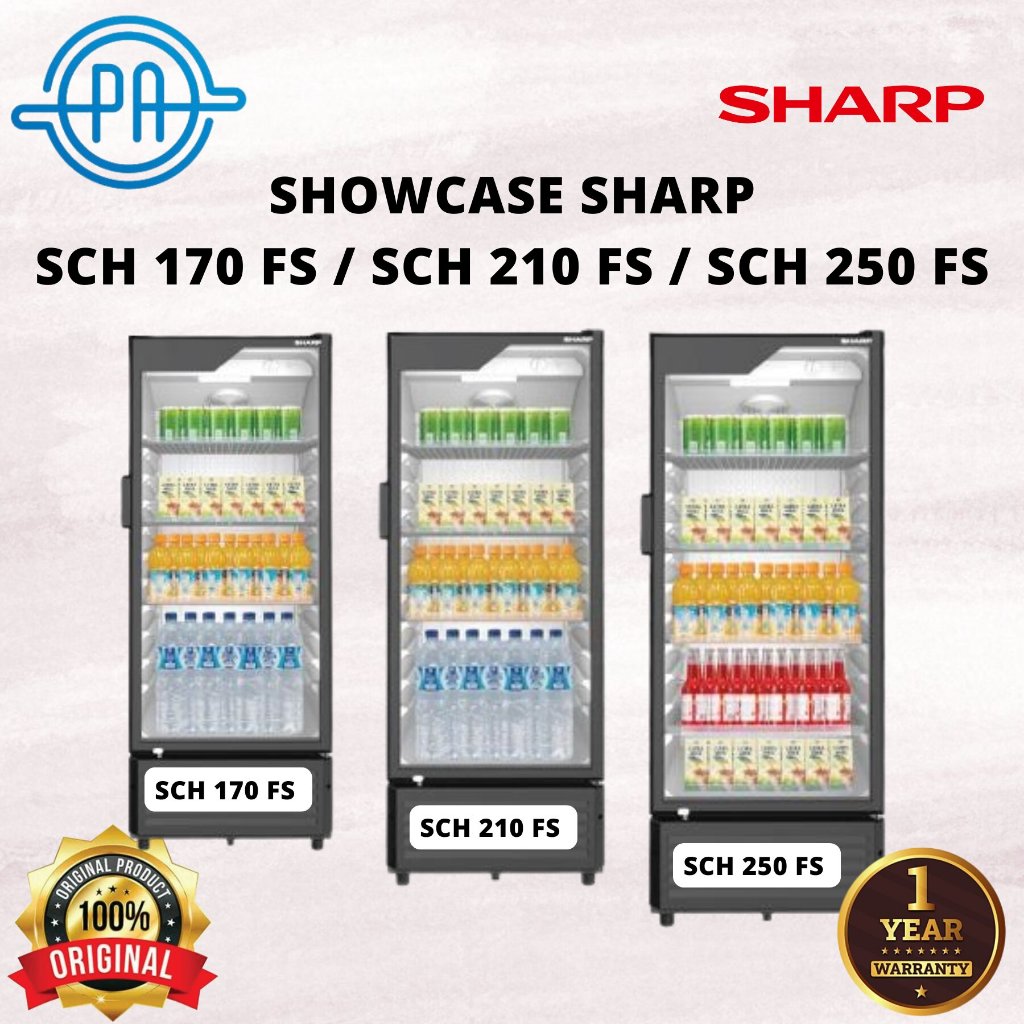 Jual SHOWCASE SHARP SCH 170 FS / SCH 210 FS / SCH 250 FS / SCH170FS ...