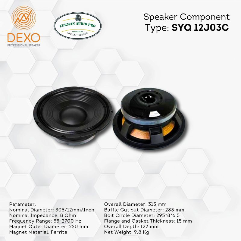 Jual Speaker Dexo 12J03C 12 inch Original | Shopee Indonesia